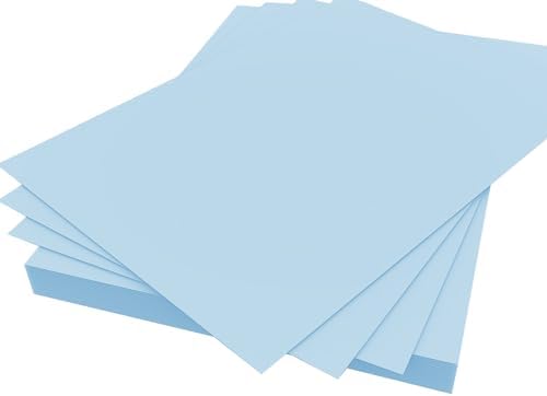 100 Sheets A4 Pastel Blue Coloured Cards 160gsm Pastel Paper Printer ...