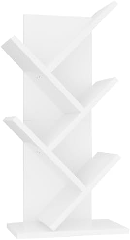 Komost Small Bookcase, White Bookshelf, Bedside End Table, Small Table ...