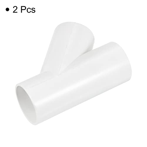 PATIKIL 40mm PVC Pipe Fittings, 1 Pack 3 Way 45 Degree Angle Water ...