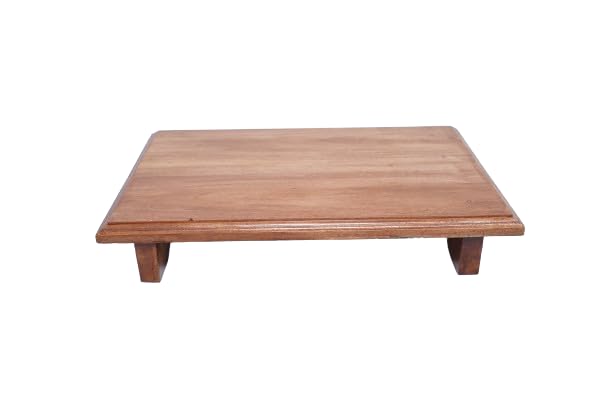 MALBRO Multipurpose Traditional Wooden Low Height Stool/Pooja Chowki ...