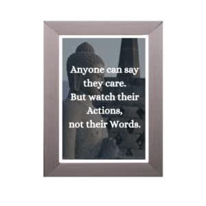 Fotof Motivational quotes watch their actions,not their words Wall ...