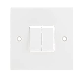 2-Way Double White Light Switch : Amazon.co.uk: Home & Kitchen