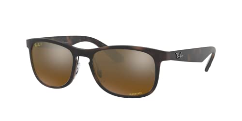 Ray-Ban Men's RB4263 Chromance Square Sunglasses, Matte Havana ...