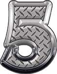 Amazon.com: Reflective Diamond Plate Number 5 : Automotive