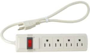 Amazon.com: 4-Outlet Power Strip With Shut Off Switch | Turns Off Power ...