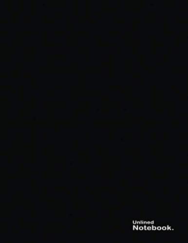 Unlined Notebook Simple Black cover color: Unruled Notebook Large A4 (8 ...