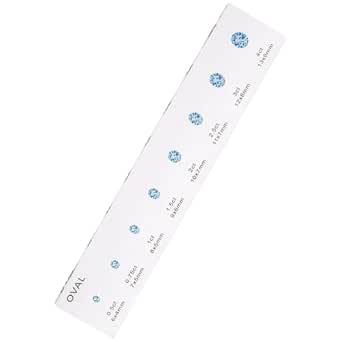 Amazon.com: Jewelry Sizing Ruler for Diamond Size Chart and Gemstone ...