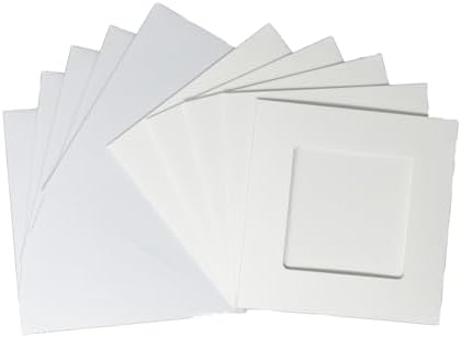 Papermania Square Aperture Cards/Envelopes Pack of 10, 300gsm, White ...