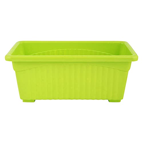 Nature Teck Green Rectangular Plastic Pots for Plants, Window Display ...
