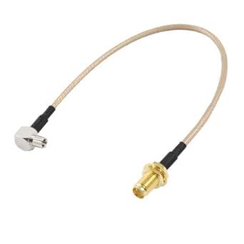 NBR SMA Female Jack to TS9 Male Right Angle Pigtail Coaxial Antenna Cable RG-316-10cm : Amazon ...