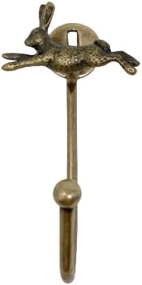 Amazon.com: Knobs By Blossom Vintage Antique Brass Iron Wall Hooks Tie ...