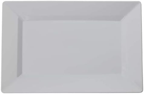 Amazon.com | White Rectangle Dinner Plate, Plastic, Pack of 10: Dinner ...