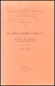 Mt. Sinai Arabic Codex 151, II. Acts and Catholic Epistles: V. (Corpus ...