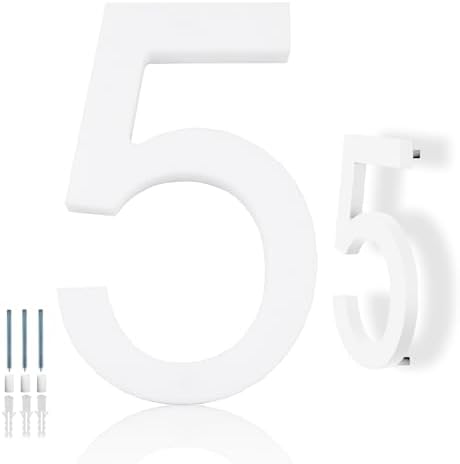 Amazon.com: Hvatry House Numbers for Outside, White 6 inch Modern ...