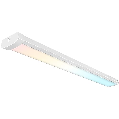 4FT LED Flush Mount Wraparound Light, with 3 Wattages/3 Lumens/3 CCT ...