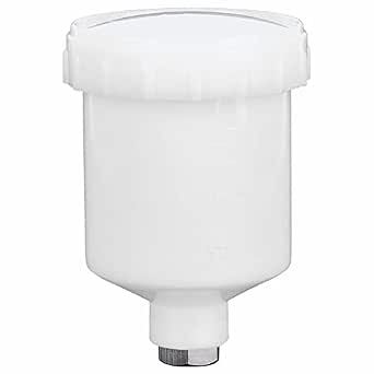 125mL Spray Gun Cup Plastic + Stainless Steel Gravity Feed Paint Cup ...