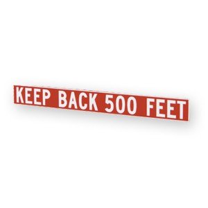 Amazon.com: USA-SIGN Keep Back 500 Feet Aluminum Plate Vehicle Sign ...