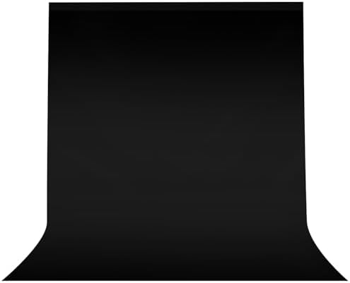 JEBUTU Black Backdrop, 2 x 3M (6.5 x 9.8FT) Portable Photo Backdrop ...
