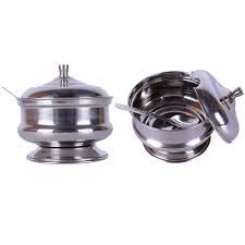 Shivhomeworld Stainless Steel Padam Pyala Pot Size-2 : Amazon.in: Home ...