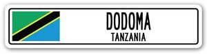 Amazon.com - Pack of 4-2'' Stickers - DODOMA, Tanzania Street Sign ...