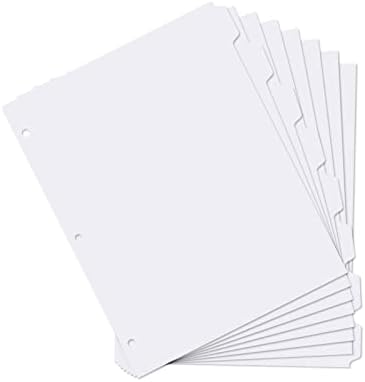 Amazon.com : suituts 12 Pack 3 Ring Binder Dividers with 8 Tabs, Blank ...
