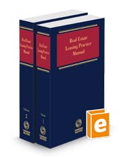Real Estate Leasing Practice Manual, 2024-1 ed.: Alvin L. Arnold ...