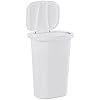 Amazon.com: Rubbermaid Spring Top Trash Can with Lid, 13-Gallon, White ...