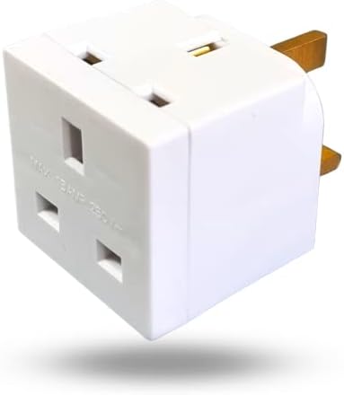 2-Way Plug Adaptor -13A Multi Plug Adaptor Extensions - Double Adapter ...