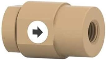 Idex CV-3330 Non-Metal Inline Check Valve, 1 psi, 0.0 inch ID, 1/4-28(F ...
