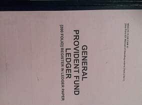 GPF Ledger-200 Folio for Central Government Office in Ledger Paper ...