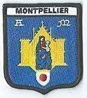 MONTPELLIER FRANCE FRENCH CREST FLAG WORLD EMBROIDERED PATCH BADGE ...