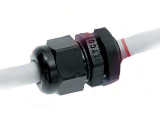 Heyco 3454 Black Liquid Tight Connector with NUT RLTF 21 (Package of 10 ...