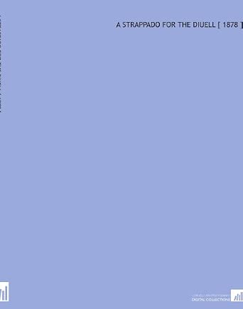 A Strappado for the Diuell [ 1878 ]: Brathwait, Richard: Amazon.com: Books