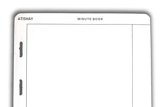 ATISHAY Minutes Book Sheets (Pack of 100 pcs. A4 Size Company Minutes ...