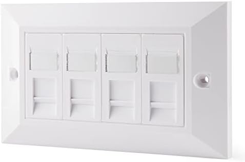 rhinocables Ethernet Faceplate Single 1-Port/Double 2-Way/Quad 4-Way ...