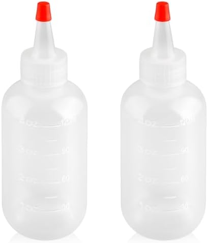 GLADFRESIT Squeezy Bottle with Nozzles, 2PCS 120ml Reusable Portable ...