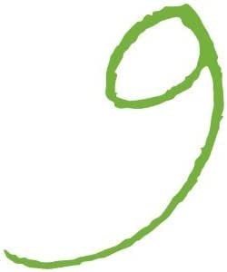 Amazon.com: Number 9 Style #33 (Nine) Decal Sticker (lime, 13 inch ...