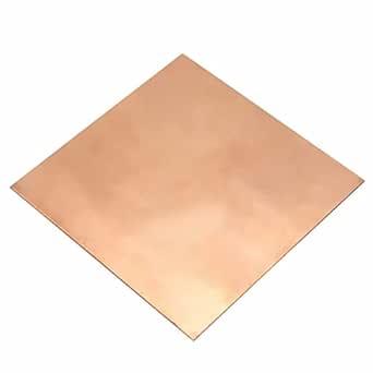 1 lámina de cobre puro de 99,9 %, 100 x 100 mm, sin arañazos, placas de ...