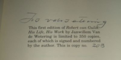 ROBERT VAN GULIK HIS LIFE HIS WORK.: Van de Wetering, JanWillem ...