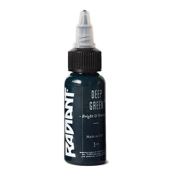 Amazon.com: Radiant Colors - Deep Green - Tattoo Ink 1oz Made in USA ...