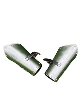 Buy Medieval Steel Vambraces, Knight Armor Bracers, Green and Silver ...
