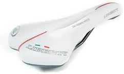Sella MONTEGRAPPA LIBERTY bianca per bici MTB e corsa sellino foro ...