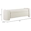 Amazon.com: Modway Nebula Boucle Upholstered Storage Bench in Ivory ...