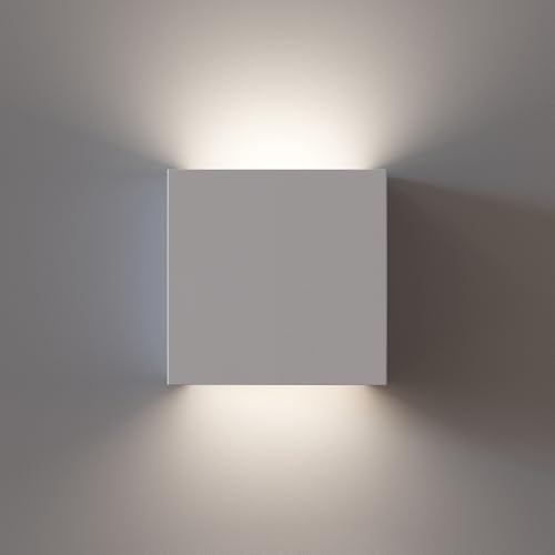 Modern Wall Sconces Rectangle Plaster Wall Uplighter G9 Fitting with Up Down Light Effect ...