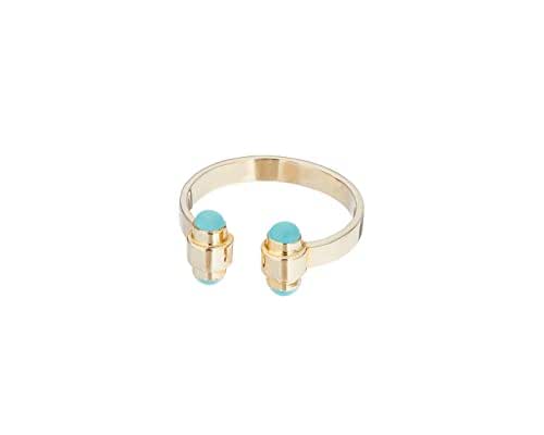 Amazon.com: Golnaz Pakdel Gold Cuff Ring with Four Natural Cabochon Cut ...