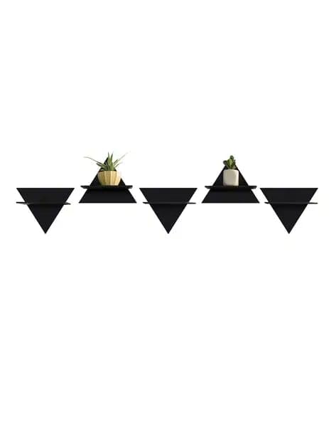 KRUZLY Stylish Black Triangle Pot Stand For Indoor Garden and Small ...
