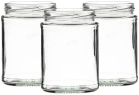 Set of 100 x 190ml Panelled 8oz Jam Jars | 190ml Jam Jars | Including ...