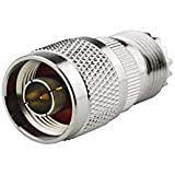 2PCS RF coaxial Coax Adapter N Male to UHF Female SO-239 SO239 SL16 ...