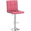 Amazon.com: Yaheetech Pink Bar Stools Set of 2, Adjustable Velvet ...
