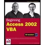 Beginning Access 2002 VBA (03) by Smith, Robert - Sussman, Dave - Blackburn, Ian - Colby, John ...